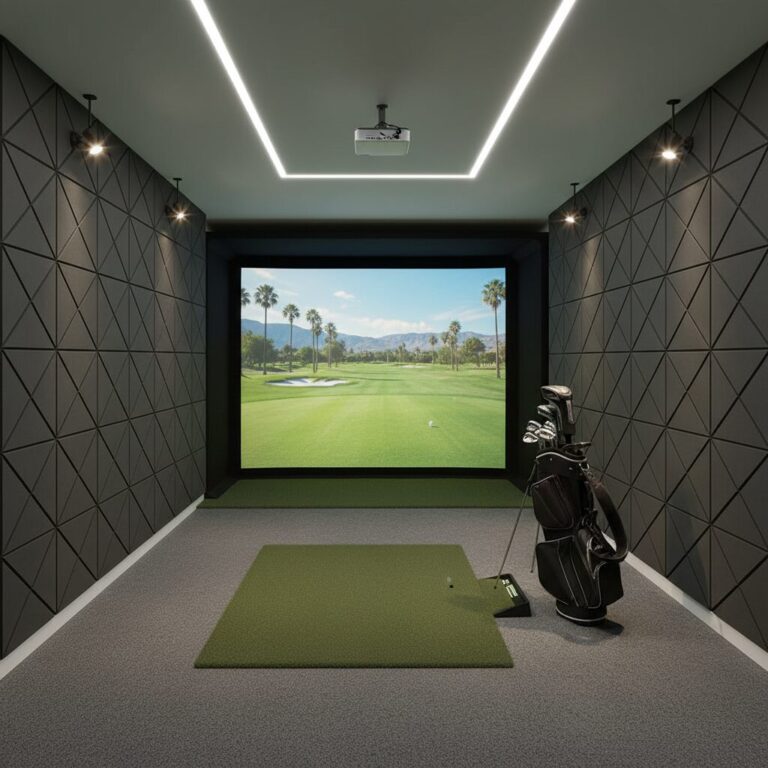 Golf Simulator Acoustic Panels | Sound Deadening Wall Pads | TEKDEN UK
